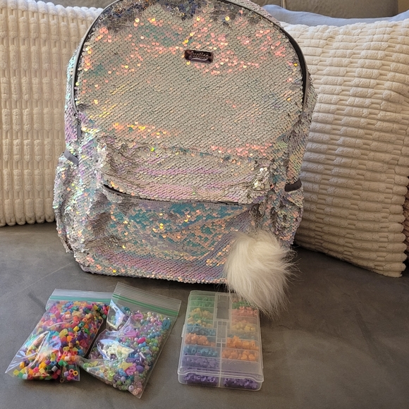 Justice | Accessories | Justice Backpack With Plastic Jewelry Beads ...